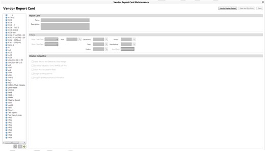 Using Vendor Report Card