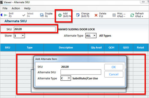 Alternate Items: Setting Up Lists