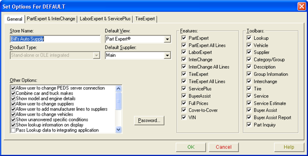 User Setup General Tab