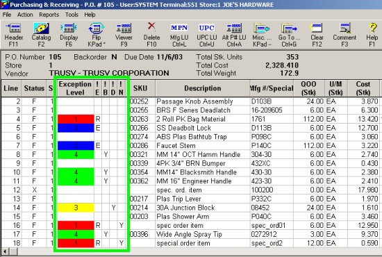 View and Correct PO Exceptions