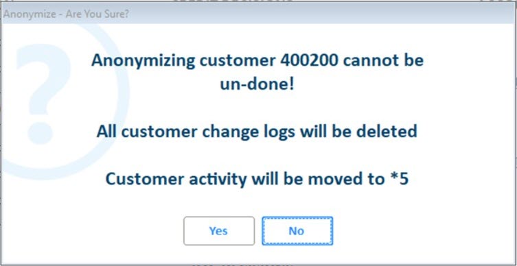 Anonymizing Customer Data