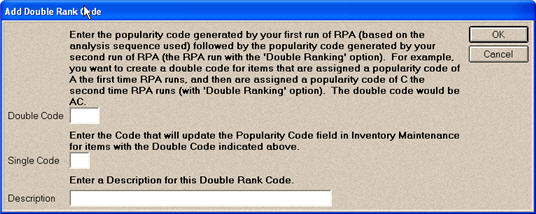 Setting Up Double Ranking Codes
