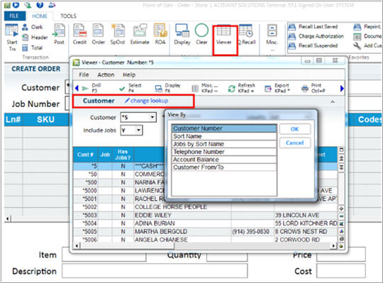 Using the Customer Viewer