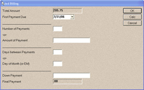 Using POS Dated Billing