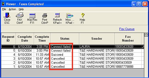 Using the Fax Que Viewer