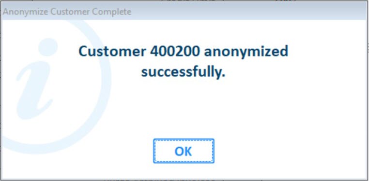 Anonymizing Customer Data