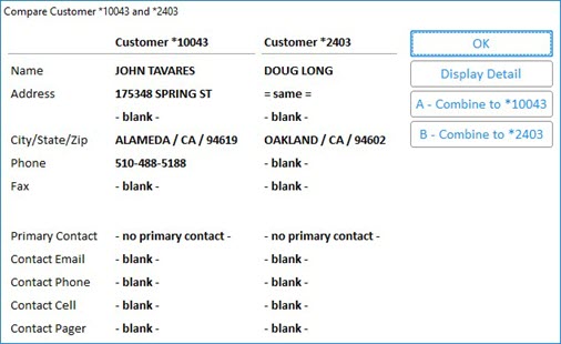 Using the Duplicate Customer Viewer
