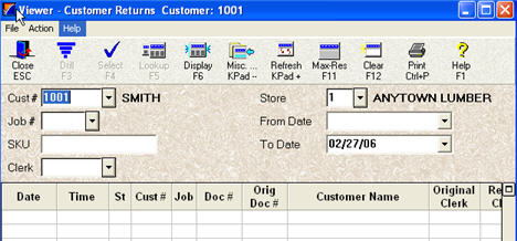 Customer Returns Viewer
