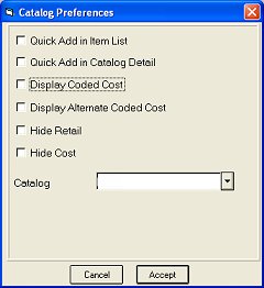 Setting Up Catalog Preferences