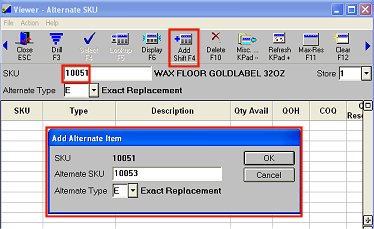 Alternate Items: Setting Up Lists
