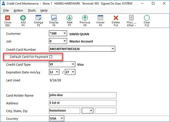 Setting Up Customer Credit Card Storage