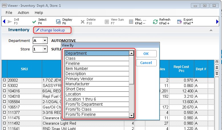 Using Item Lists for Physical Inventory