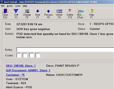 Displaying Eagle Alert Details