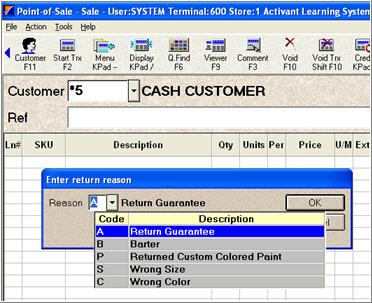 Setting Up Your Own Return Reasons