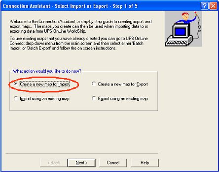 Create Map for Importing to UPS