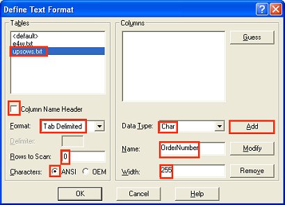 Create the Layout for Data from UPS to Eagle for Windows