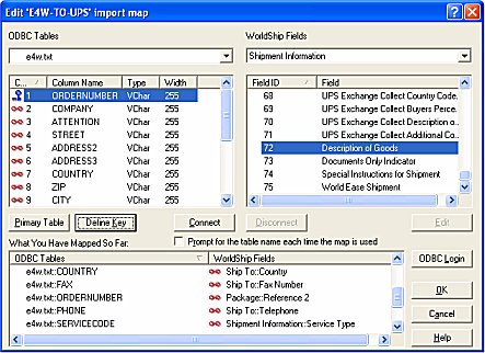 Create Map for Importing to UPS