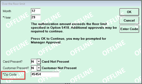 Processing Offline Credit Card Transactions